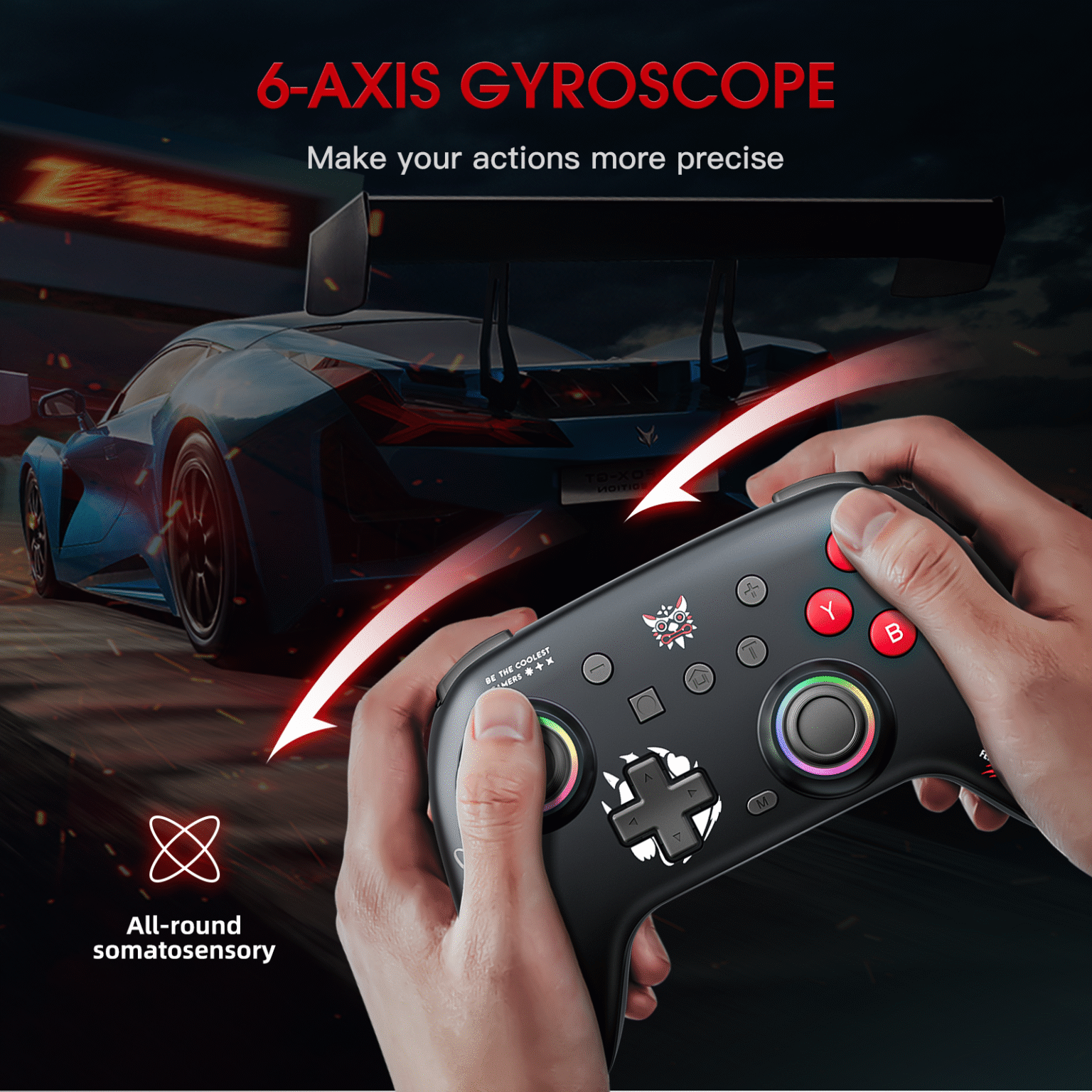 ONIKUMA C1 Wireless Controller for PC & Nintendo Switch – Black ...